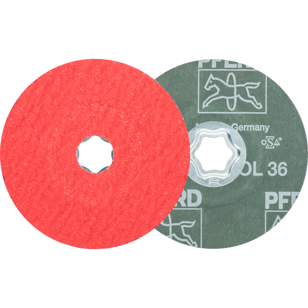 PFERD COMBICLICK Ceramic Oxide Grain Fibre Disc with COOL Grinding Coa – PFERD South Africa