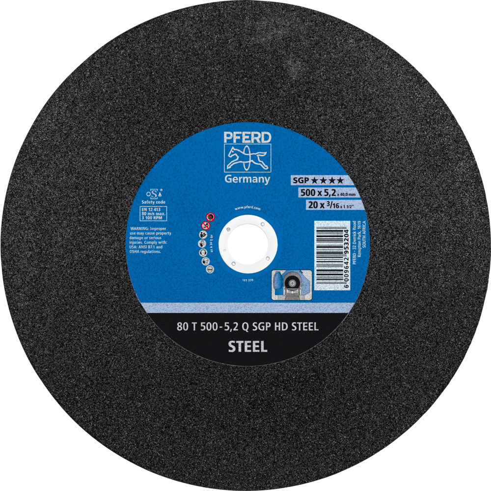 PFERD Cutting Disc 500mm x 5.2mm Q SG CHOP HD STEEL – PFERD South Africa