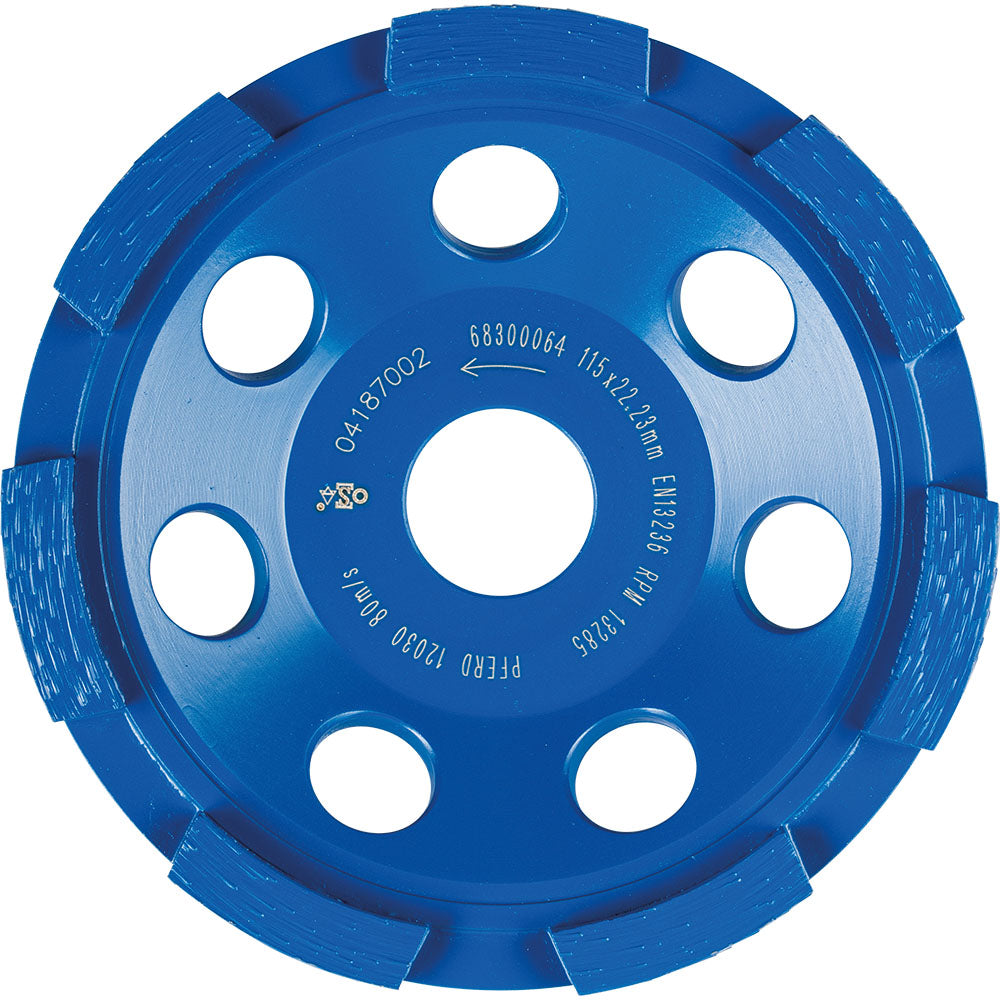 PFERD Single Row Diamond Cup Wheel 115mm x 22.23mm – PFERD South Africa