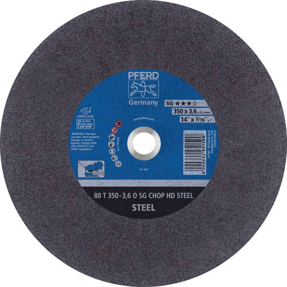 PFERD Cutting Disc 350mm x 3.6mm O SG CHOP HD STEEL – PFERD South Africa