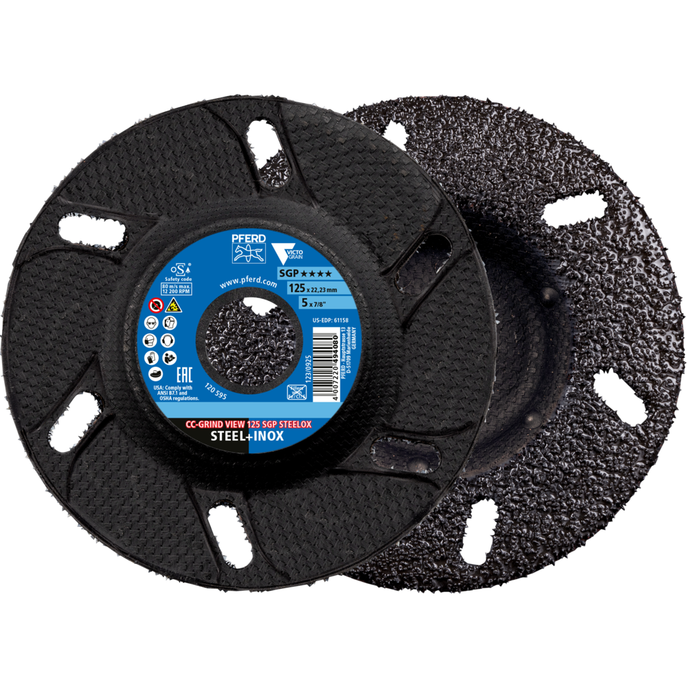 PFERD CC-GRIND VIEW Grinding Disc 125mm SGP STEELOX – PFERD South Africa
